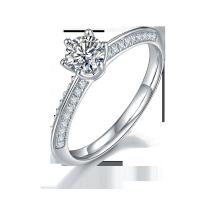 China White Moissanite  And  Sapphire Platineve Diamonds Jewelry  Engagement Women Ring for sale