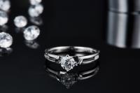 China White Square  Moissanite  And  Sapphire Platineve Diamonds Jewelry Women Ring With Silver1.94CTW for sale