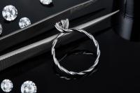 China Moissanite Engagement  For Women Ring Set Diamonds And Sapphire Wedding Band  White Gold  Pave for sale
