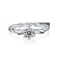 China Moissanite Engagement  For Women Ring Set Diamonds And Sapphire Wedding Band  White Gold  Pave for sale