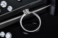 China Milgrain Moissanite Engagement Ring 14K White Gold Moissanite Ring Vintage Engagement Ring for sale