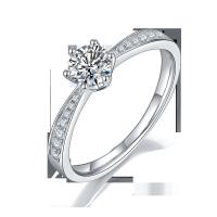 China Milgrain Moissanite Engagement Ring 14K White Gold Moissanite Ring Vintage Engagement Ring for sale