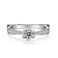 China Milgrain Moissanite Engagement Ring 14K White Gold Moissanite Ring Vintage Engagement Ring for sale