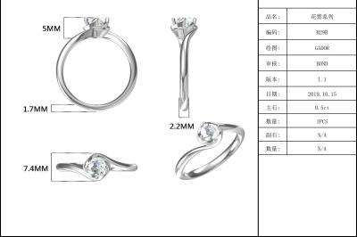 China White  Gold 14 Karat Lab Grown Moissanite Vintage Inspired  Moissanite Engagement  Diamond Jewelry Ring for sale
