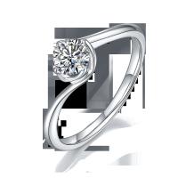 China White  Gold 14 Karat Lab Grown Moissanite Vintage Inspired  Moissanite Engagement  Diamond Jewelry Ring for sale