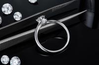 China White  Gold 14 Karat Lab Grown Moissanite Vintage Inspired  Moissanite Engagement  Diamond Jewelry Ring for sale