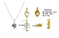 China 925 Silver Raw Simple Fine Green Moss Crystal Agate Jewelry Complete Wedding Necklace For Sale for sale