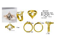 China 925 Silver Hexagon Cut Salt and Pepper Diamond Moissanite Ring Curved Matching Women Ring Sets for sale