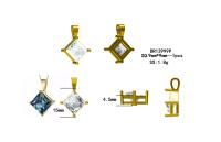 China Lab Created Alexandrite Stone Pendant Fashion Women Necklace Gold Plated for sale