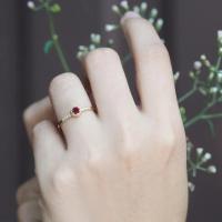 China Gift Sterling Silver Natural Ruby Hexagon Minimal Engagement Ring Dainty Unique for sale