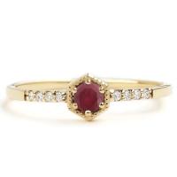 China Gift Sterling Silver Natural Ruby Hexagon Minimal Engagement Ring Dainty Unique for sale