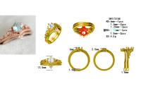 China Delicate S925 Rose Gold Plated Natural Round Shape Aquamarine Ring Women Jewelry for sale
