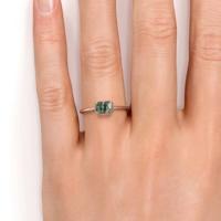 China Vintage S925 Sterling Silver Rose Gold Plated Jewelry Green Moss Agate Raw Ring Fine Quality Factory Jewelry for sale