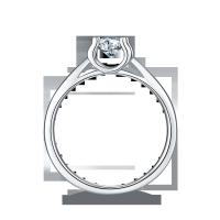 China Square White Moissanite 9K Silver Ring CZ Minimalist Wedding Jewelry for sale