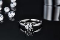 China Square White Moissanite 9K Silver Ring CZ Minimalist Wedding Jewelry for sale