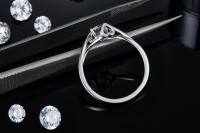 China Women 3 Carat Natural Moissanite Ring Gemstone Wedding Promise Engagement for sale