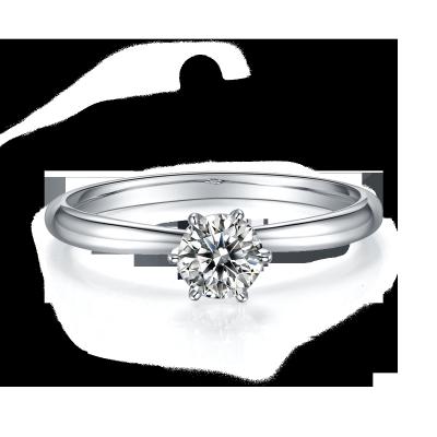 China 925 Sterling Silver Moissanite Diamond Rings For Wedding Engagement for sale