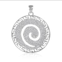 China 925 Sterling Silver Hawaiian Blue Fire Opal Greek Key Meander Meandros Spiral Crystal Pendant for sale