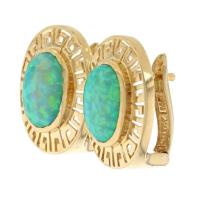 China 925 Sterling Silver Hawaiian Blue Fire Opal Greek Key Meander Meandros Spiral Crystal Pendant for sale