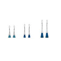 China 925 With Sterling Silver Blue Retro Opal Greek Meander Key Earrings  925 With Sterling Silver for sale