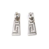 China 925  With Sterling Silver Greek  Key Natural Blue Garnet Stud Meander Opal   Earrings For Women for sale