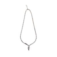 China 925  With Sterling Silver Greek  Unique Pattern  Designs Bule  Opal  Meander Round  Necklace for sale