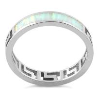 China 925  With Sterling Silver High Quality Blue Opal Greek  White Lab Opal Engagenent Ring For Girls for sale