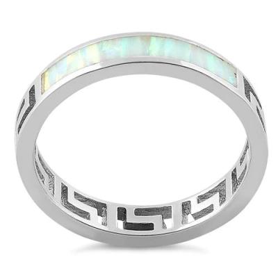 China 925  With Sterling Silver High Quality Blue Opal Greek  White Lab Opal Engagenent Ring For Girls for sale