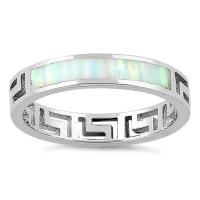 China 925  With Sterling Silver High Quality Blue Opal Greek  White Lab Opal Engagenent Ring For Girls for sale