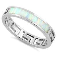 China 925  With Sterling Silver High Quality Blue Opal Greek  White Lab Opal Engagenent Ring For Girls for sale