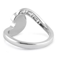China Sterling Sliver 925 Ancient Greek  Meander Key Modern Wave Design Blue Opal Ring For Women for sale
