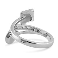 China Sterling Sliver 925 Ancient Greek  Meander Key Modern Wave Design Blue Opal Ring For Women for sale