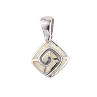 China Tear Drop Key Charm Greek Opal Jewelry 47x27mm 925 Sterling Silver Rhodium for sale