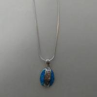 China Key Design Meandros Opal Pendant Necklace With 925 Sterling Silver for sale
