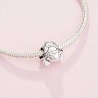 China Sea Turtle  Drop Charm Bead  with Crystals crafted in Sterling Silver For Flawless Finish for sale