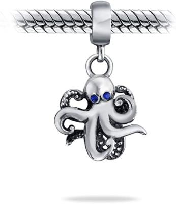 China Squid Scuba Diver Tropical Vacation Nautical Octopus Dangle Charm Bead For Women for sale