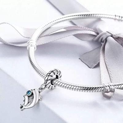 China ABAOLA Wonderful Ocean Underwater World 925 Sterling Silver Bead Shark Turtle Tropical Fish Charm Fit Original Pendant for sale