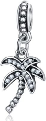 China Dangle Coconut/Palm Tree with Clear Crystals Charm Bead for Charms Bracelets for sale