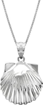 China Sterling Silver High Polished Seashell Necklace Pendant with 18