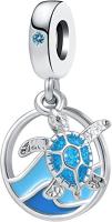 China LuxglitterLin Tropical Ocean Life Charm Sea Turtle Starfish Enamel Dangle Bead for European for sale