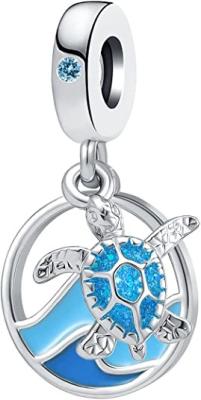 China LuxglitterLin Tropical Ocean Life Charm Sea Turtle Starfish Enamel Dangle Bead for European for sale