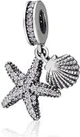 China LuxglitterLin Tropical Ocean Life Charm Sea Turtle Starfish Enamel Dangle Bead for European for sale