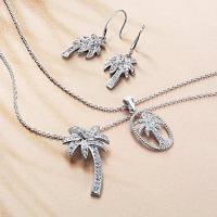 China Silver Smile - Solid Sterling Silver Beautiful Tropical Palm Tree Pendant Necklace, with 17.5inch Anchor Chain for Women for sale
