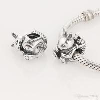 China Bracelets BISAER 925 Sterling Silver Charms Cat Dog Sloth Butterfly Fairy Heart Dangle for sale
