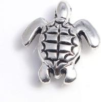 China 160pcs Antique Lovely Turtle Pendant Silver Bead Charms Fit Original Bracelet 9x7mm for sale