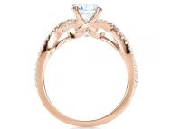China Claw Setting 18K Rose Gold Ring 0.8ct With GH VS1 GIA Diamond for sale
