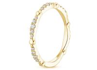 China Pave Full Diamond 14K Yellow Gold Jewelry 0.67ct G-H VS1 Clarity for sale