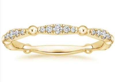 China Pave Full Diamond 14K Yellow Gold Jewelry 0.67ct G-H VS1 Clarity for sale