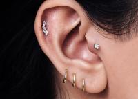 China Helix Piercing 14K Gold Clicker For Cartilage Tragus 16g-40g for sale