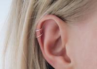 China Helix Piercing 14K Gold Clicker For Cartilage Tragus 16g-40g for sale